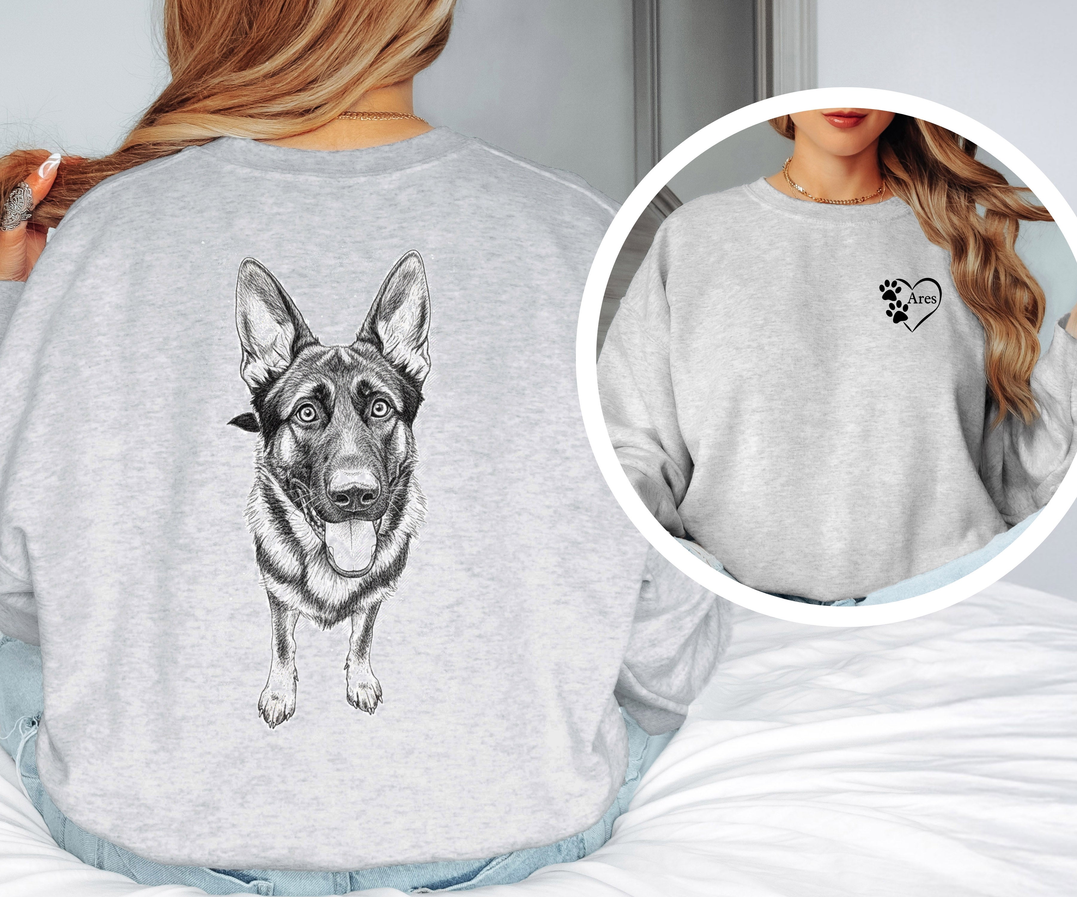 Custom Pet Portrait Line Art Shirt: Funny Apparel for Pet Owners – LuLu ...