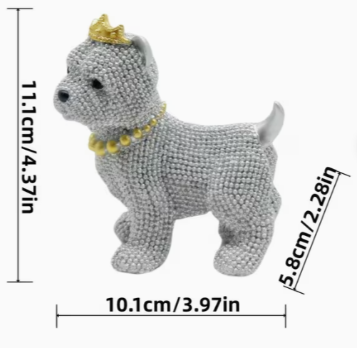 Miniature Golden Doodle Rhinestone Statue: Dog Lovers Home Decor ...