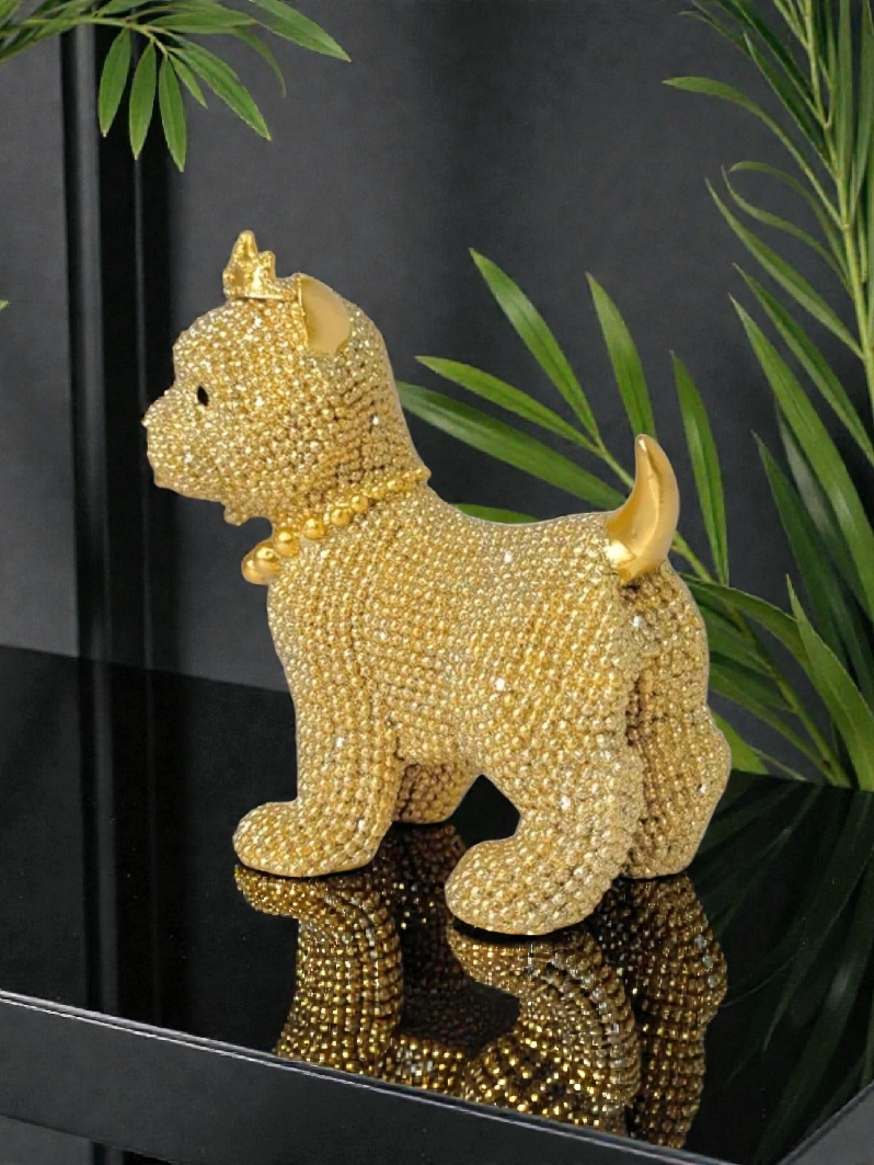 Miniature Golden Doodle Rhinestone Statue: Dog Lovers Home Decor ...